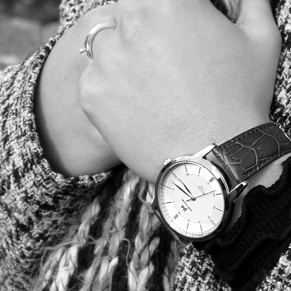 Jonny Moore luxury Arctic Watch with brown leather strap - jonnymoore